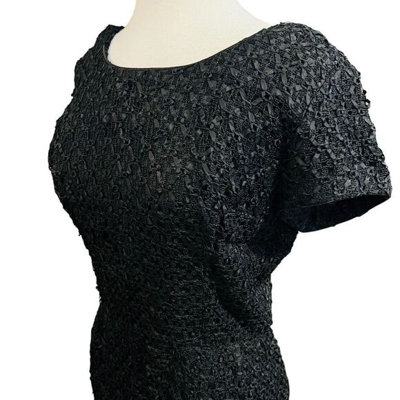 Vintage | Dresses | Vintage Black 95s Ribbondress Midi Size 18 | Poshmark